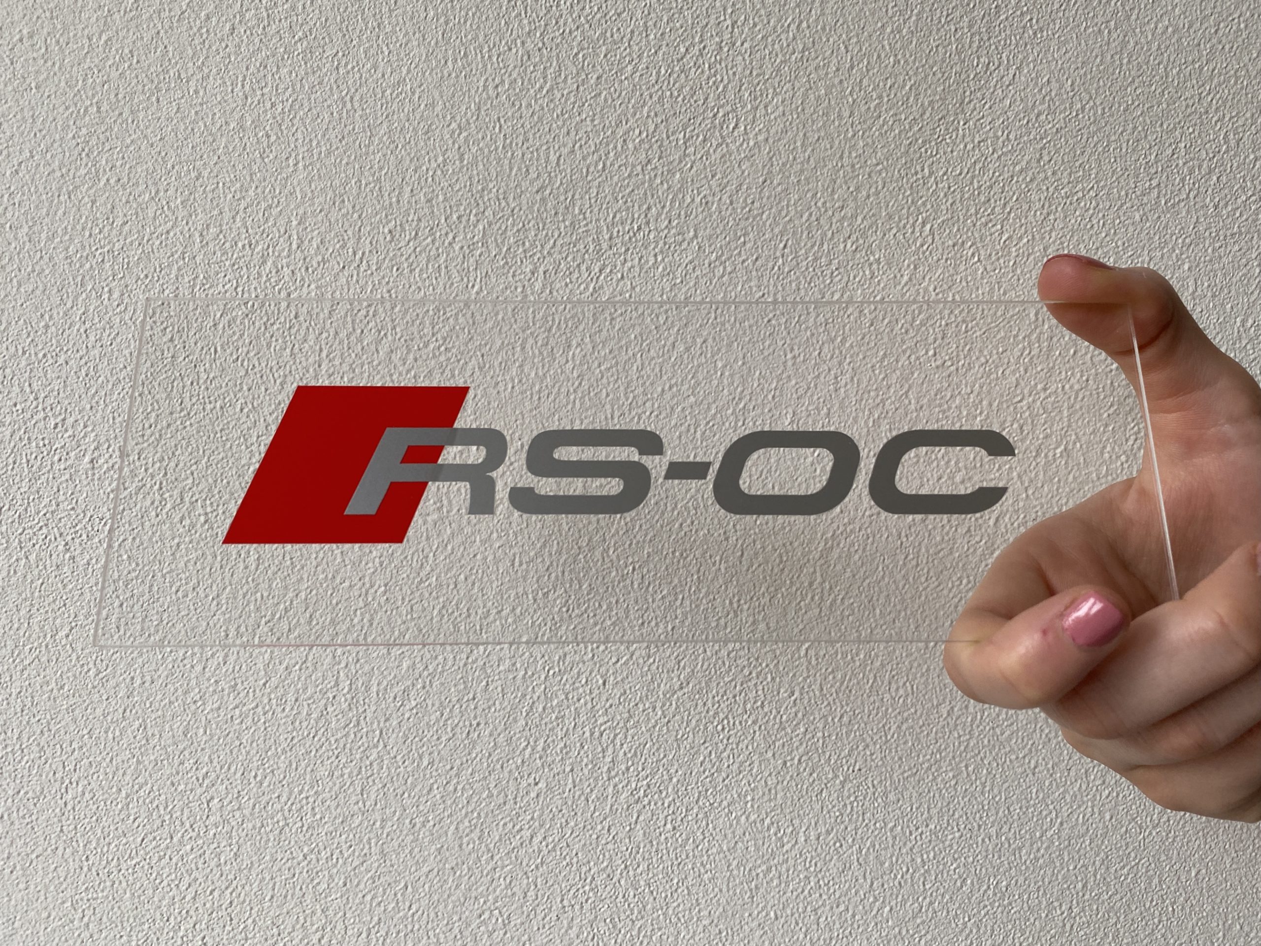 Audi RS-OC Sticker with Red Square | Audi RS-OC